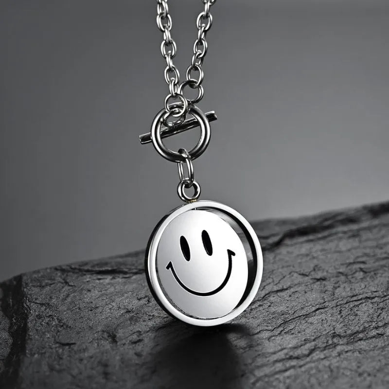 Ins Crying And Smiling Face Rotate Necklace / ULIKING JEWELRY – ULiking ...